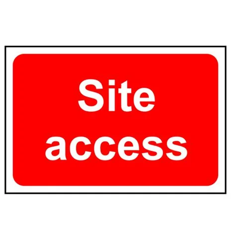 Site Access Sign - RPVC 600x400mm by ScaffoldingDirect